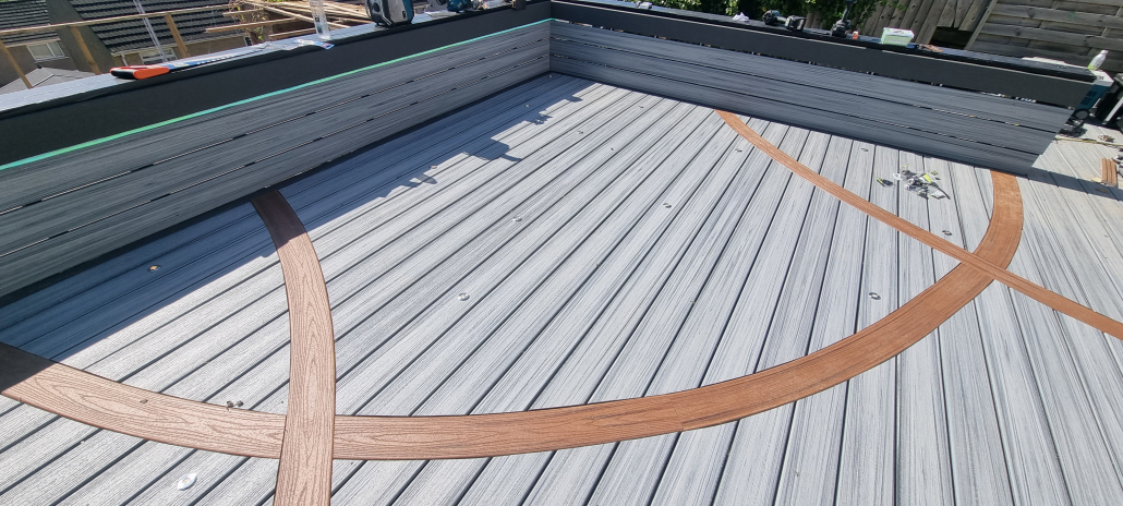 Custom Curve Decking | Gower Composite Decking and Carpentry
